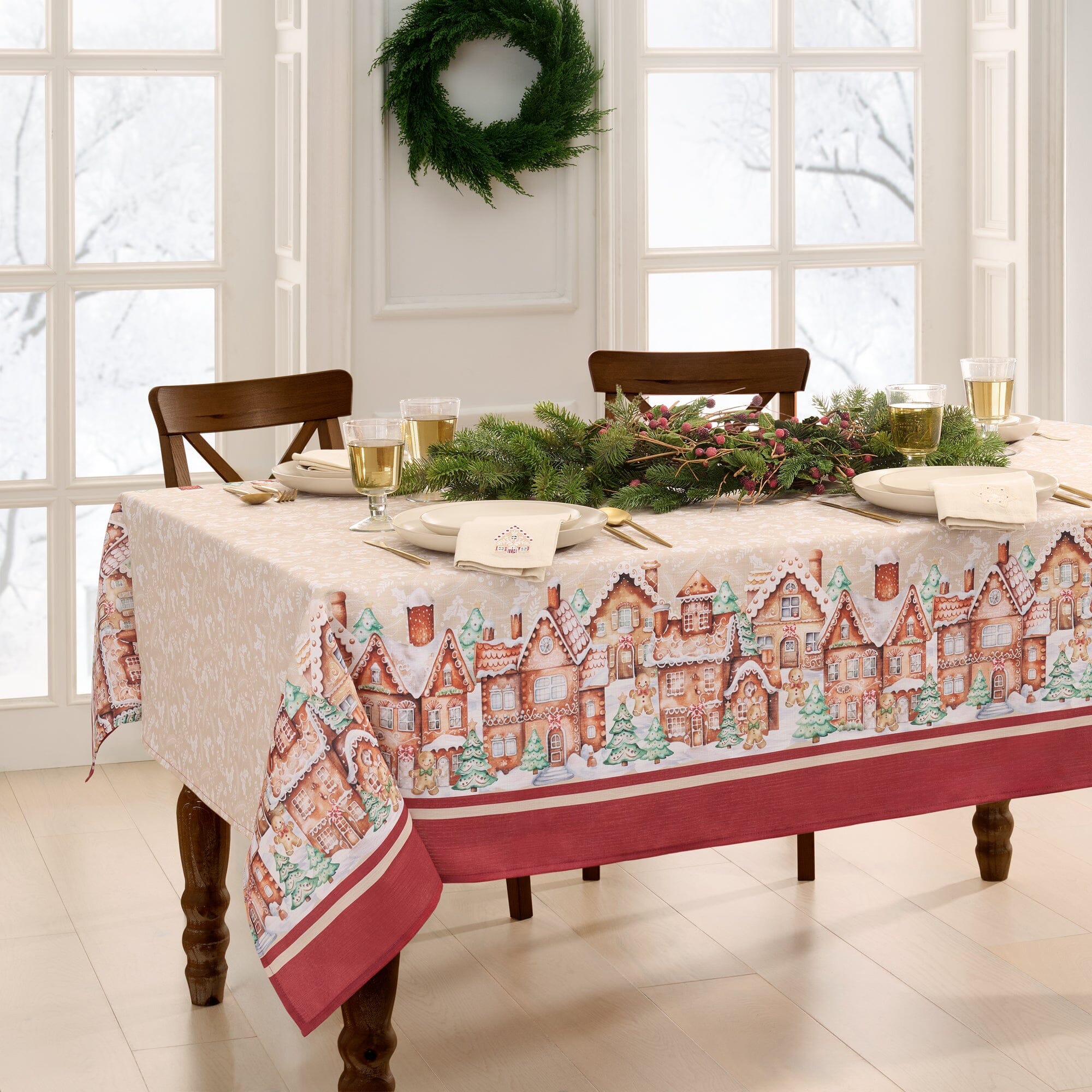 Gingerbread Bliss Tablecloth – Threadmade Home